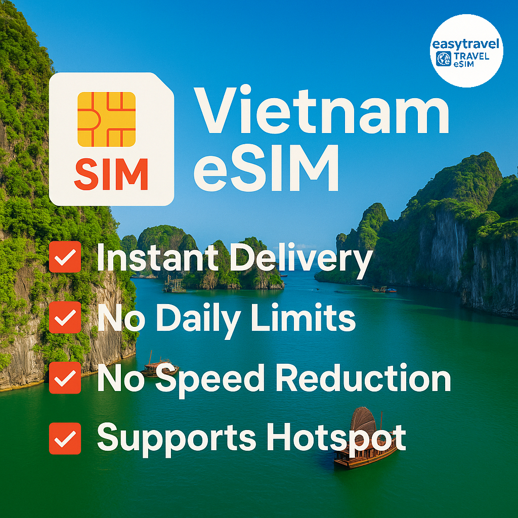 Vietnam eSIM Daily 5GB Data + Receive SMS only High Speed Data Supports ...