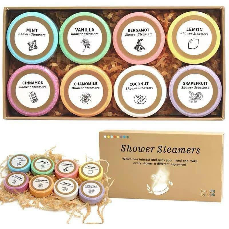 Aromatherapy Shower Steamers - Pack of 8 Shower Bombs with Essential ...