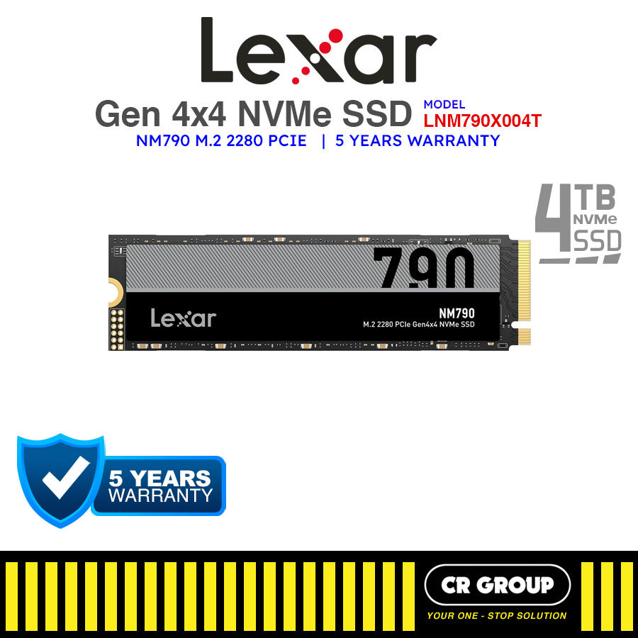 LEXAR NM790 NVME Gen4 SSD (7400R/6500W) - 1TB/2TB/4TB (5Yrs Lexar ...