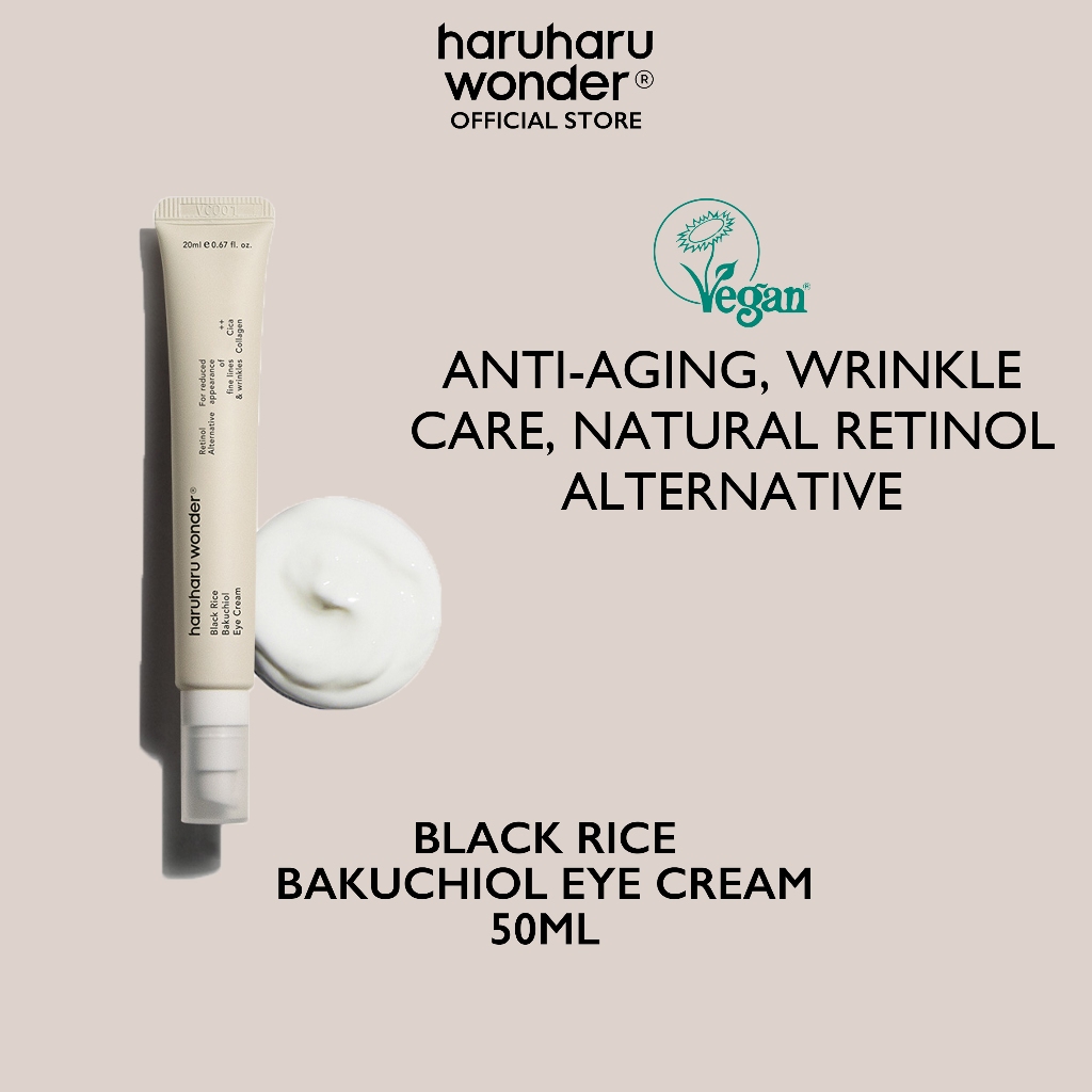 haruharu wonder Black Rice Bakuchiol Eye Cream 20ml | Shopee Singapore