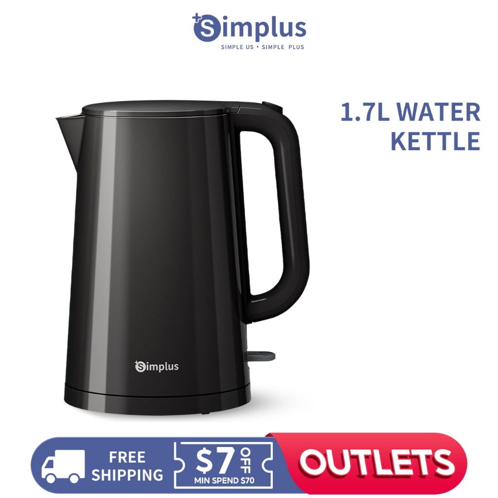 Simplus 1.7L Electric Kettle 1500w 304 Stainless Steel Auto Power Off ...