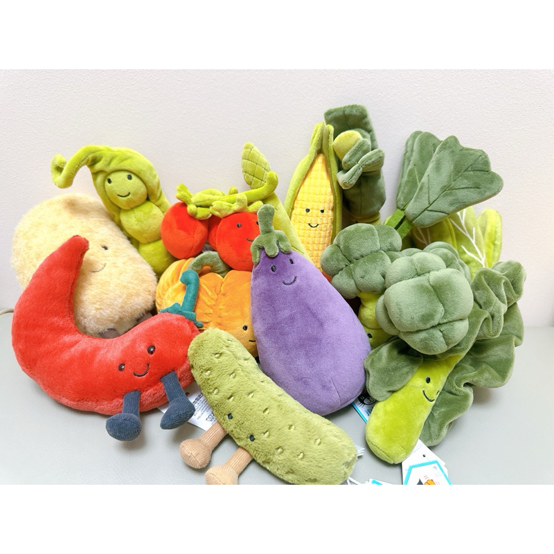 Jellycat Vivacious Vegetable Leek Potato Tomato Pea Pepper Sweetcorn ...
