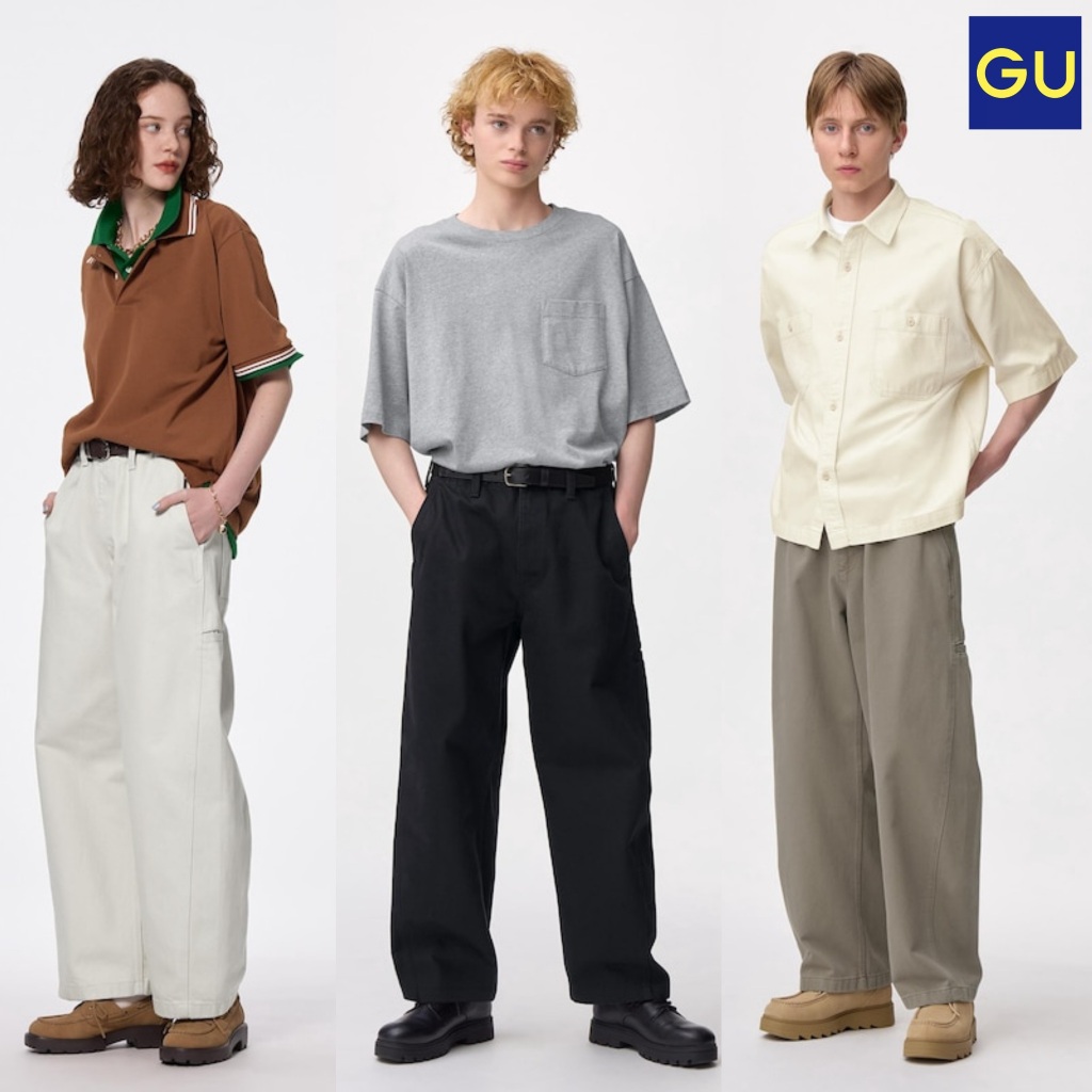 【Direct From Japan】GU Barrel Leg Work Pants (unisex) | Shopee Singapore