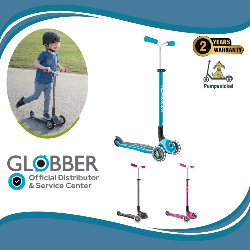 Globber Master Lights 3-Wheels Kick Scooter (For Ages 4 to 14years) | Shopee Singapore