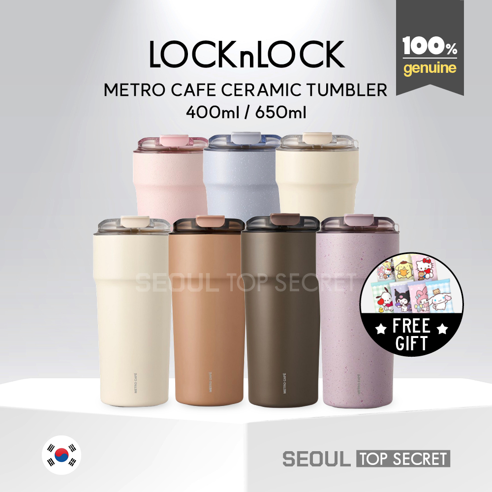 [LocknLock] Metro Cafe Ceramic Tumbler 400ml, 650ml / Water Bottle ...