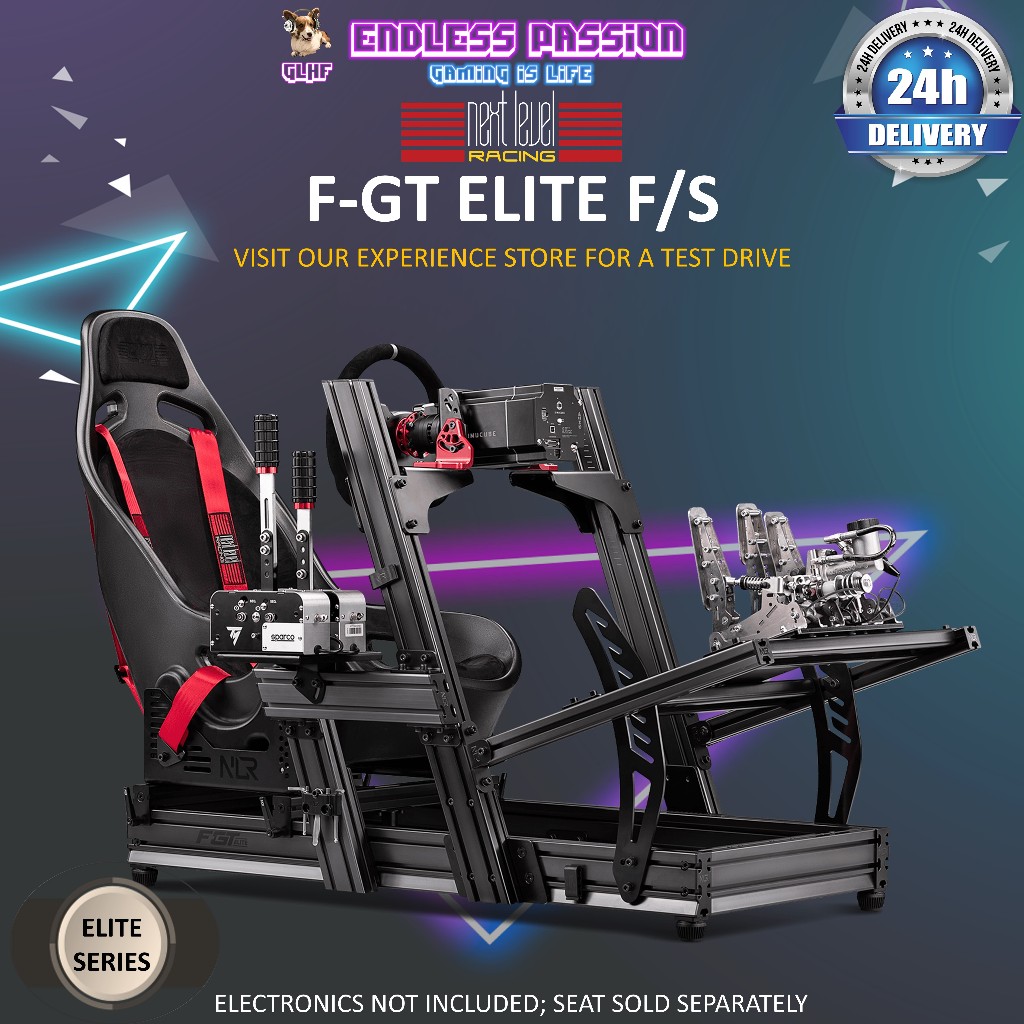Next Level Racing F-GT Elite Aluminum Profile Simulator Cockpit - Front ...