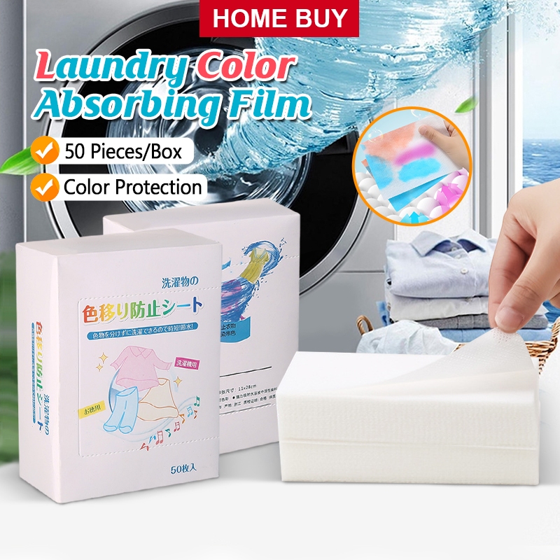50PCS Laundry Color Absorption Paper Washing Machine Fabric Anti Dyed ...
