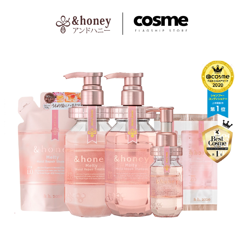 &honey Melty Moist Repair Shampoo/Treatment/Hair Oil (Sachet / Sachetsx2 / 440ml / 445g/ Refill ...