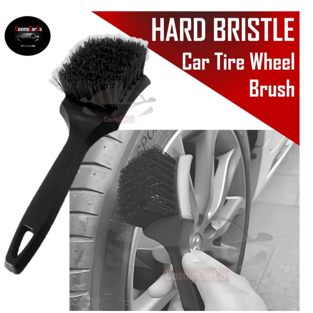 🔥SG SELLER🔥 Car Wheel Brush Tire Scrubber Bristle Duster Tyre Rim Scrub ...
