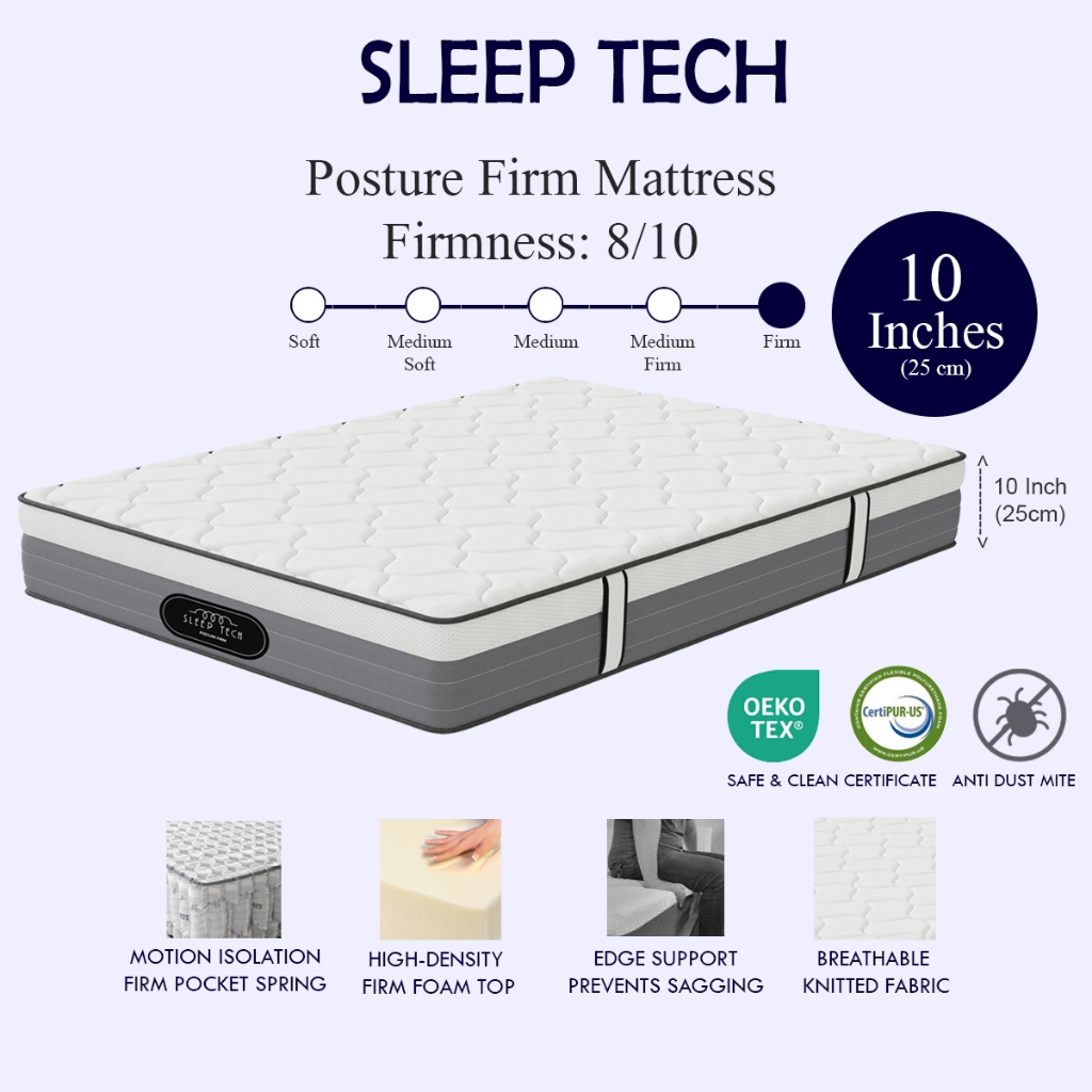SleepTech™ Posture Firm Pocket Spring Mattress | Free Fast Delivery ...