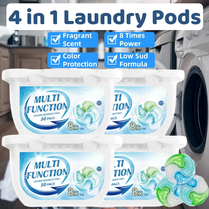 🇸🇬SG Local Stock🇸🇬4-in-1 Laundry Capsule Laundry Pods Detergent Capsules Anti-Bacterial Color ...