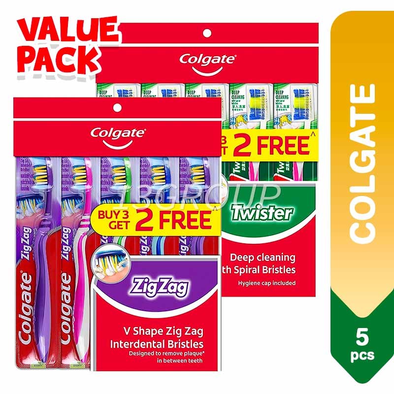 Colgate Toothbrush Twister ZigZag, 3s-6s | Shopee Singapore