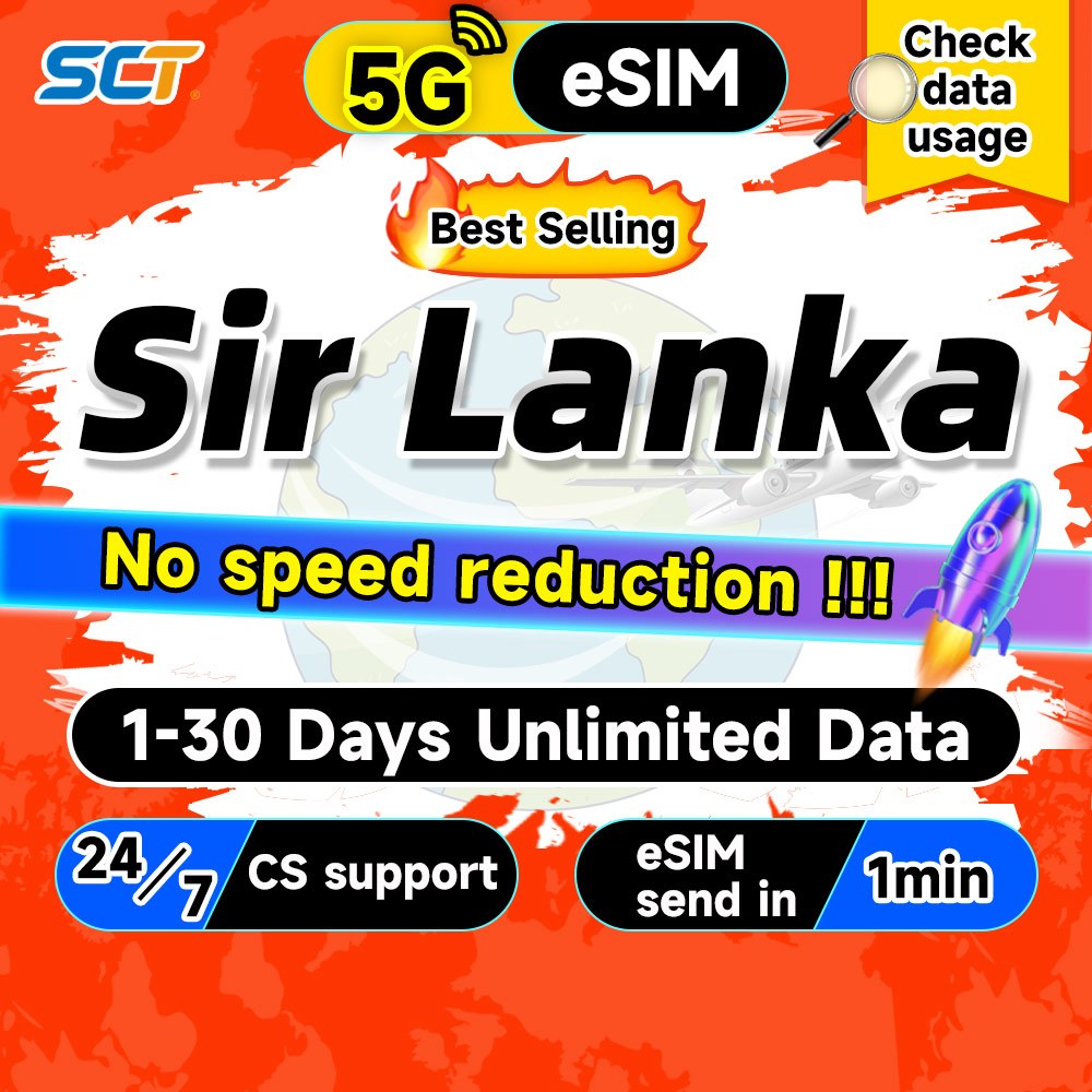 Sri Lanka eSIM 1-15Days Daily 500MB-3GB 4G Unlimited Data eSIM Sri ...