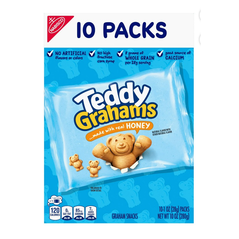 Teddy Grahams Honey Graham Snacks, 10 snack packs(Ready Stock) | Shopee ...