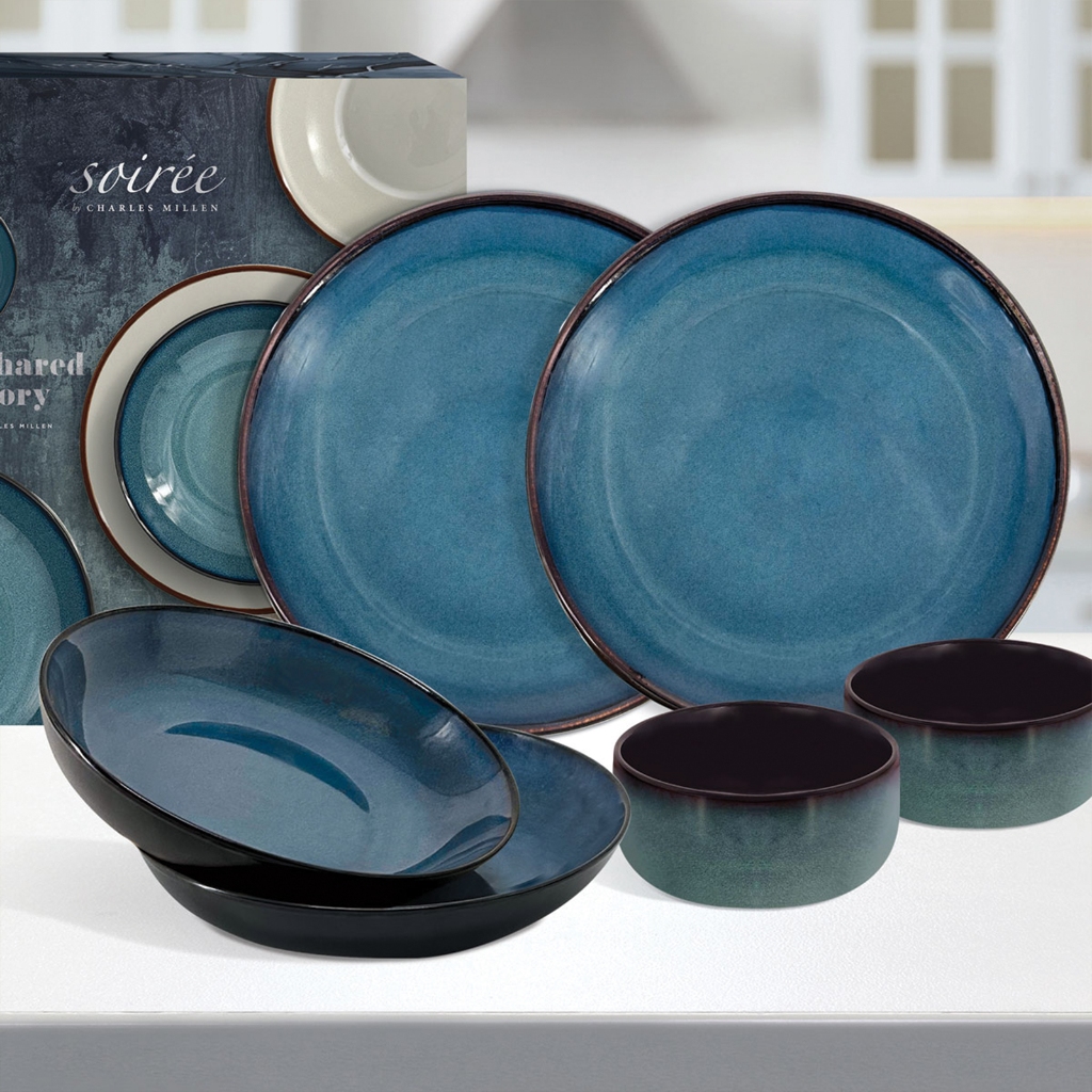 SOIRÉE by CHARLES MILLEN CHIQUE 6 Piece Dining Set (Blue) – CANDERE ...