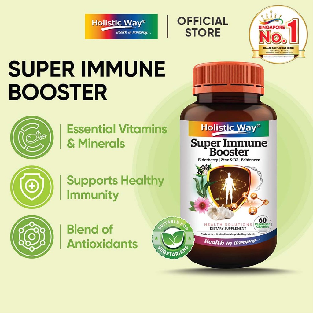 Holistic Way Super Immune Booster (60 Vegetarian Capsules) | Shopee ...