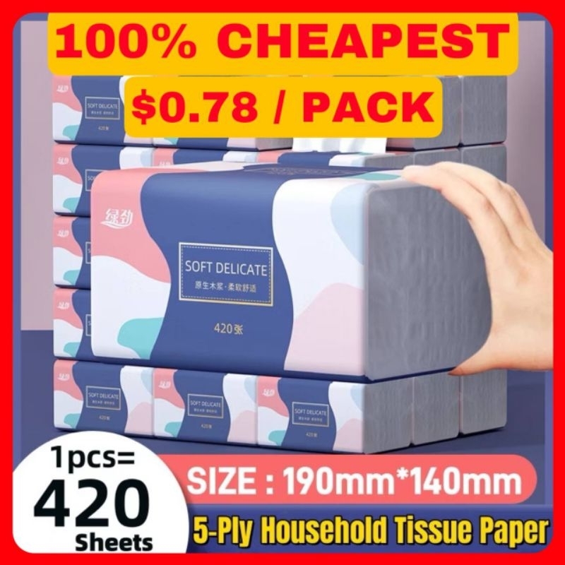 SOFT & COMFY 5PLY Facial tissue 420 pieces | Shopee Singapore