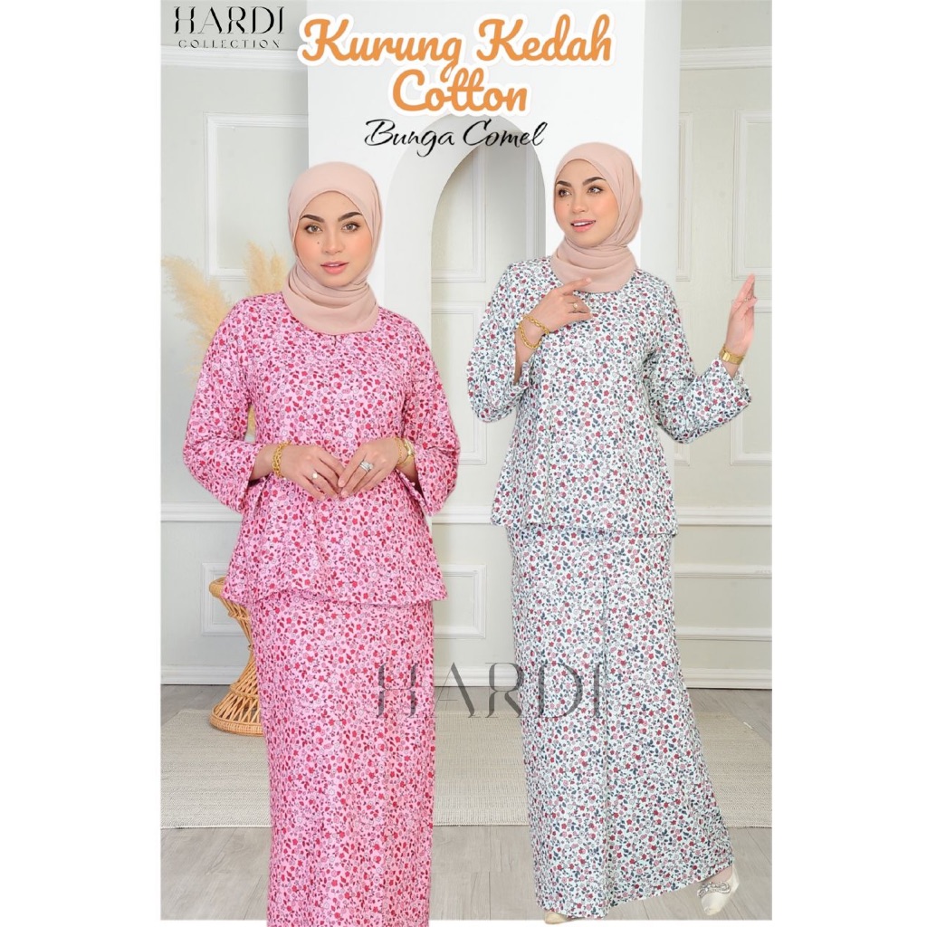 BAJU KURUNG TRADISIONAL CORAK BUNGA COMEL ANTI CREASE BAJU RAYA 2025 ...