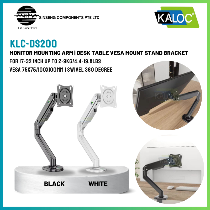 Kaloc DS200 17-32 inch Monitor Arm | Desk Table VESA Mount Stand ...