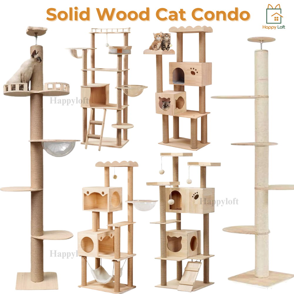 [SG SELLER]Cat Large Condo Kitty Multilayer Cat Play Rest House Plywood ...