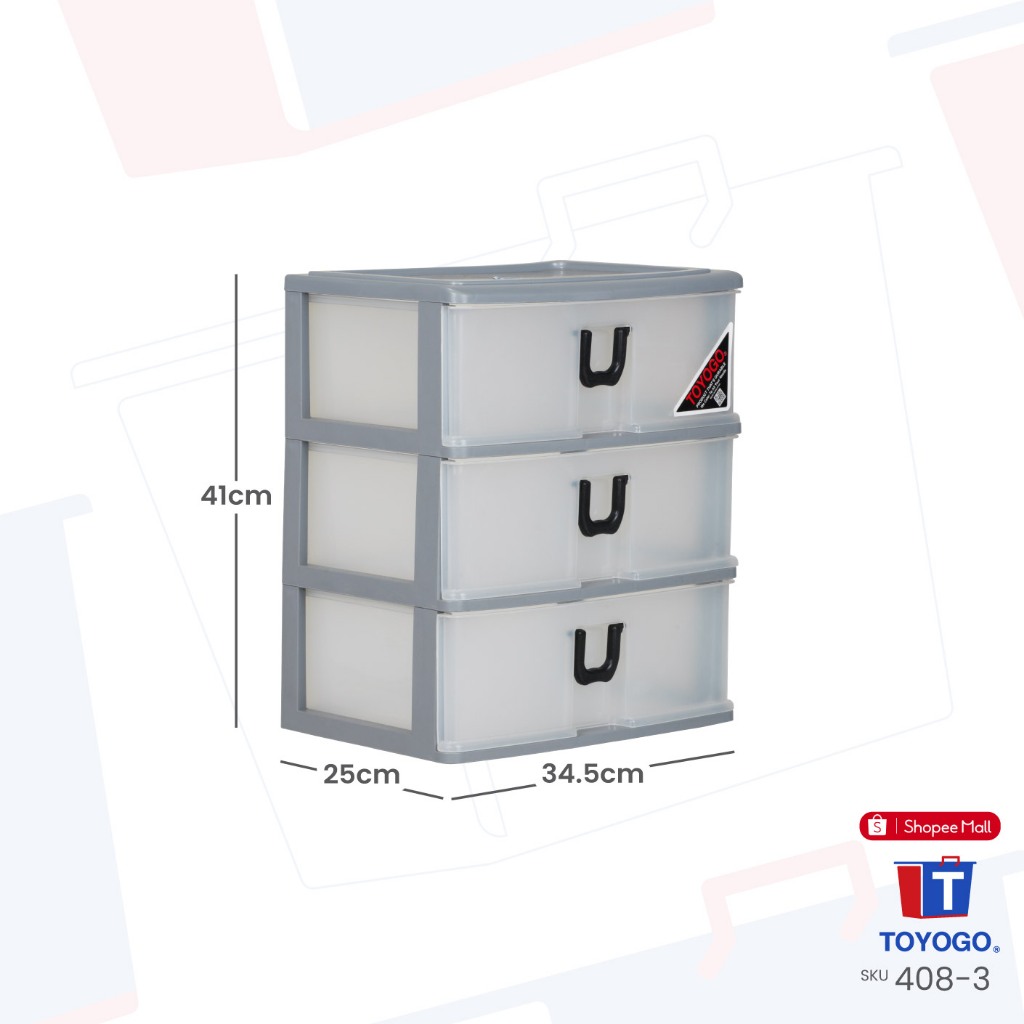 TOYOGO 3-Tier A4 Paper Size Plastic Drawer (408-3) | Shopee Singapore