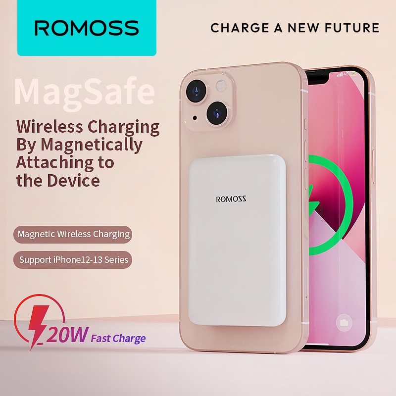 Romoss WSS05 5000mAh PD20W Wireless PowerBank Fast Charging Compact ...