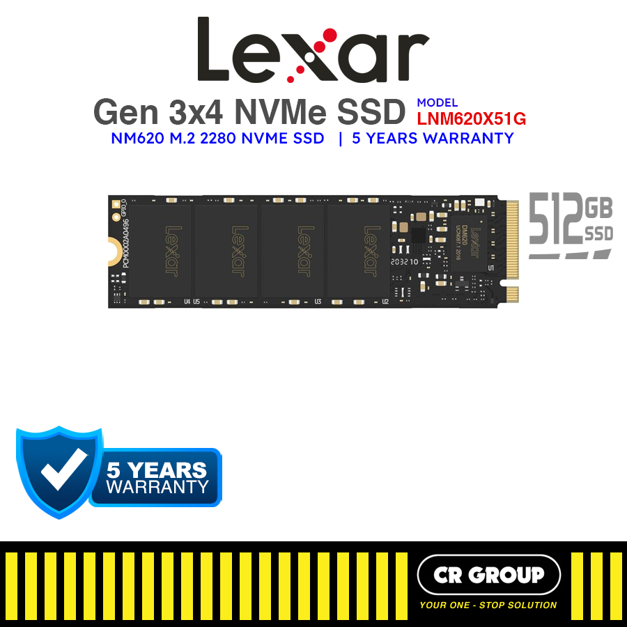 LEXAR NM620 NVME 3500MB/s SSD - 512GB/1TB/2TB (5Yrs Limited Warranty ...