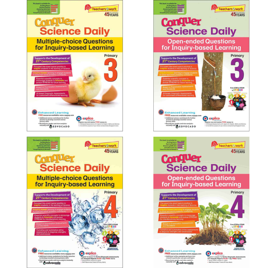 Conquer Science Daily MCQ & OEQ for Inquiry-based Learning Primary 3 ...