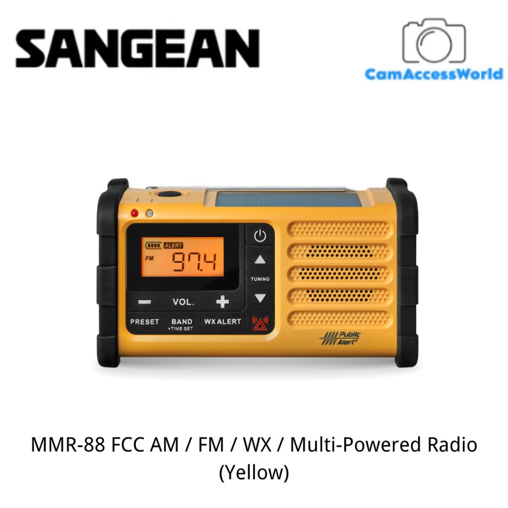 Sangean MMR-88 FCC AM / FM / WX / Multi-Powered Radio (Yellow) | Shopee ...
