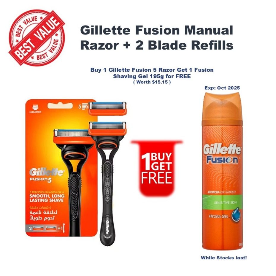 Gillette Fusion 5 Razor Shaver / Blade Refills 4s / 8s / 12s | Shopee ...