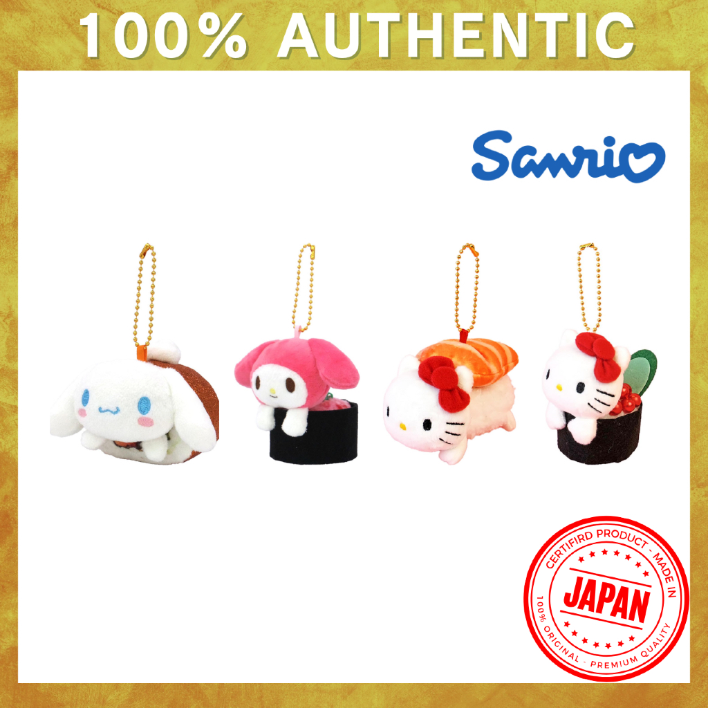Sanrio Sushi Plush Keychains, kawaii sushi-themed Sanrio character ...