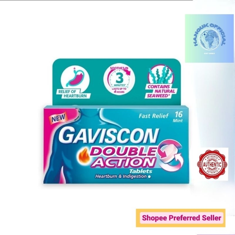 Gaviscon HeartBurn & Indigestion Relief Double Action Tablet 16s ...