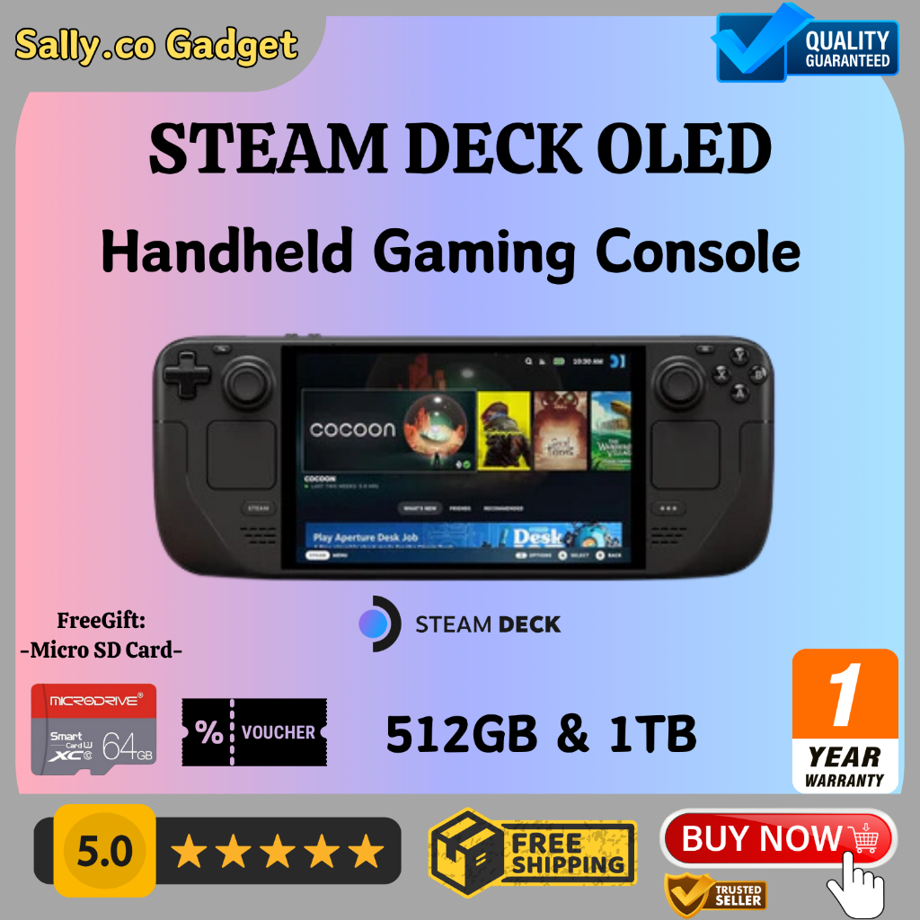 [Ready Stock] Steam deck/OLED Handheld steamdeck Computer Game Console ...