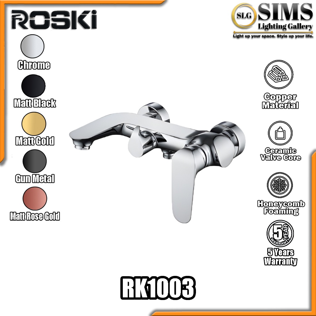 Roski Bath Mixer RK1003 Bathmixer Hot and Cold Mixer | Shopee Singapore