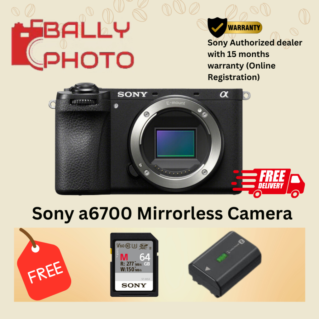 Sony a6700 I ILCE-6700 Mirrorless Camera (Free 64GB + NP-FZ100 Battery ...