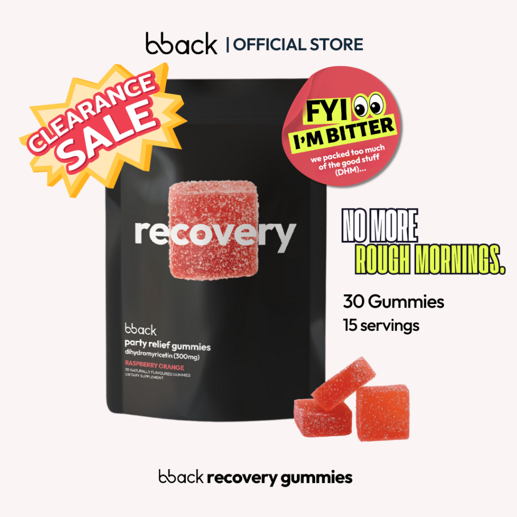 [Clearance] Bback Recovery Gummies | Hangover Relief | DHM gummy ...