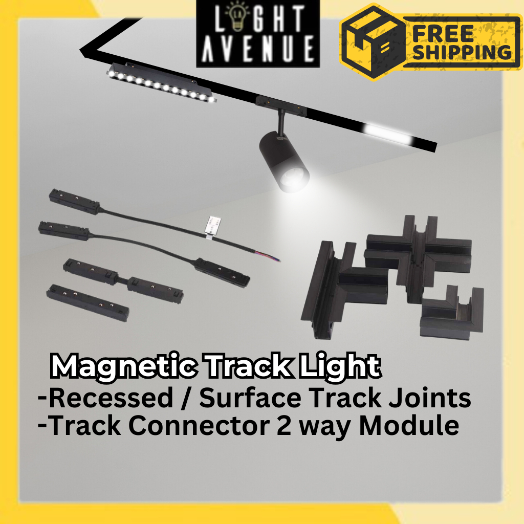 Magnetic Track Light System Recessed Surface Track Joints T/+/L and 2 ...