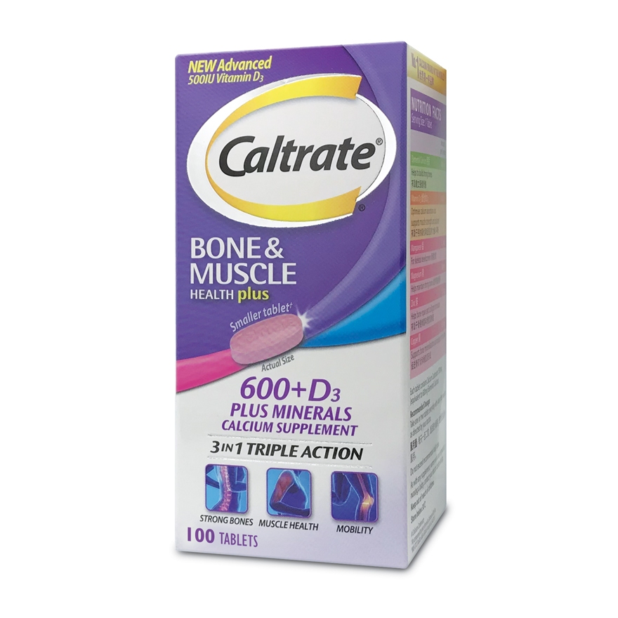 Caltrate Bone & Muscle Health Plus 500IU Vitamin D 100s | Shopee Singapore