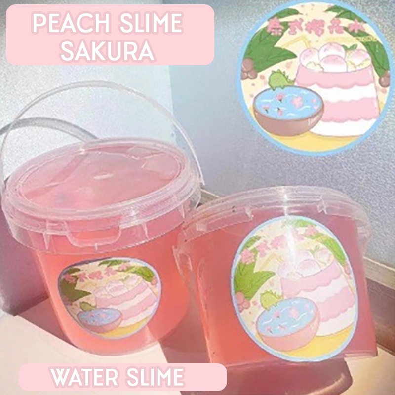 🌟 SG LOCAL STOCK 🌟 Peach Water Slimes Sakura Pink Girls Children Slime ...
