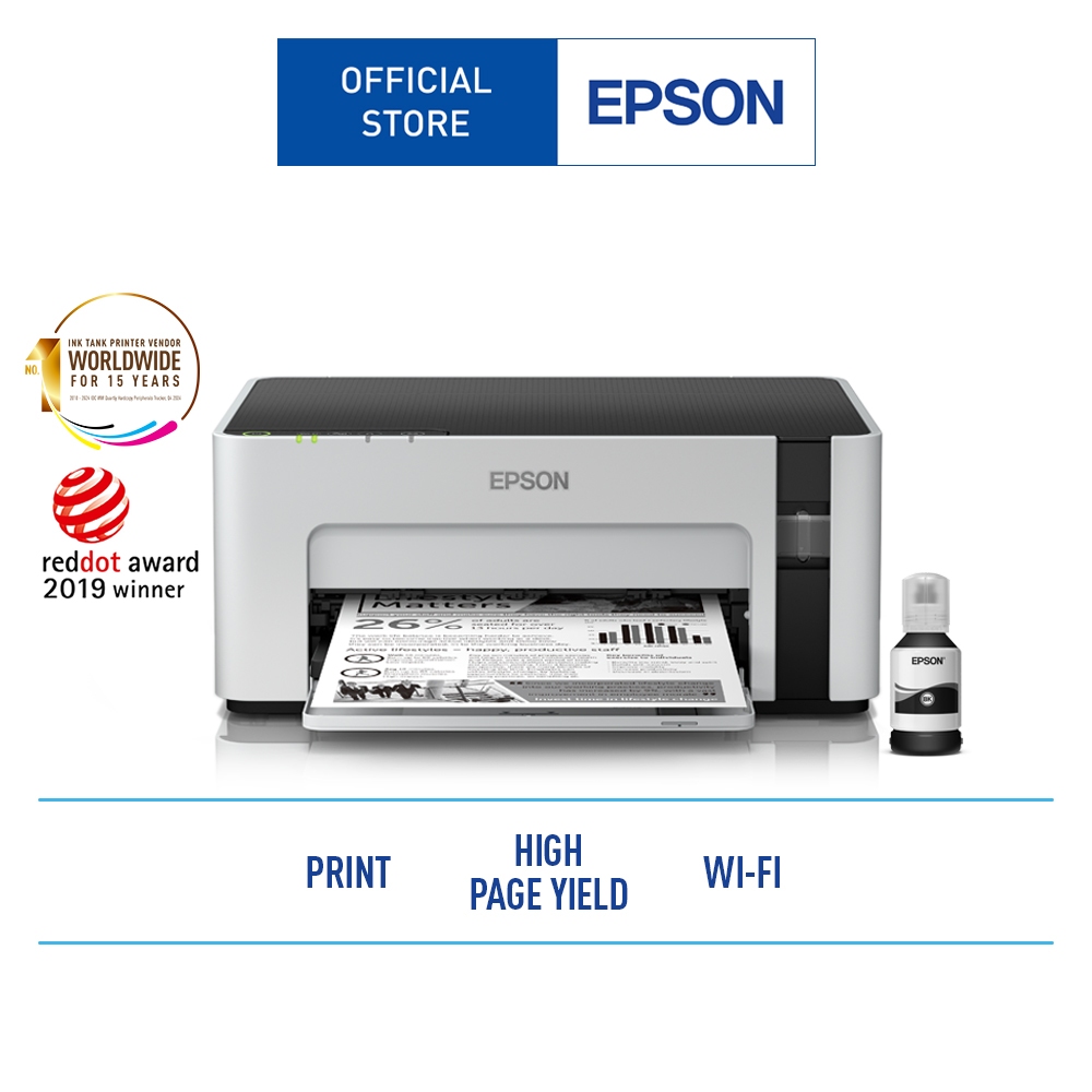 Epson EcoTank M1120 Monochrome Wi-Fi Ink Tank Printer | Shopee Singapore
