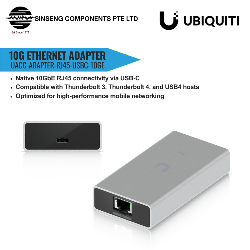 Ubiquiti Unifi 10G Ethernet Adapter | UACC-Adapter-RJ45-USBC-10GE ...