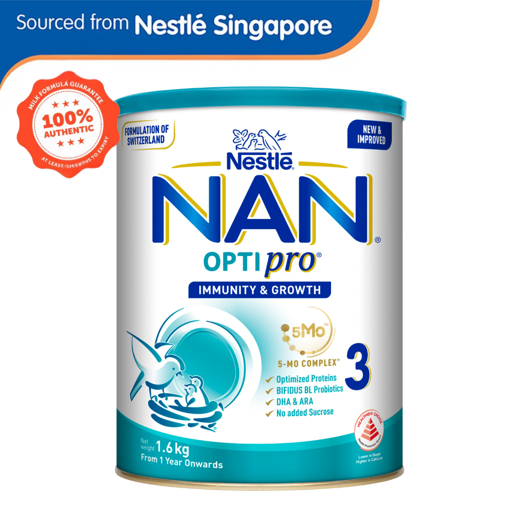 Nestle NAN Optipro Stage 3 Growing Up Milk Formula 1.6kg - From 12 Months | Shopee Singapore