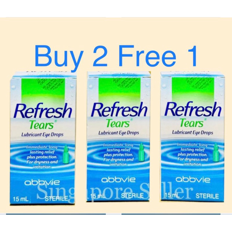[Expiry: Jul-Sep/2026] Buy 2+ Free 1. REFRESH Tears Eye Drops-15ml ...