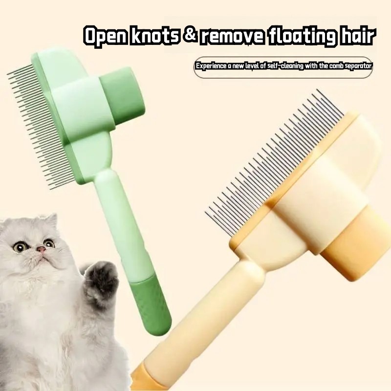 SG Cat and dog combs opening knots to remove floating hair, artifact ...