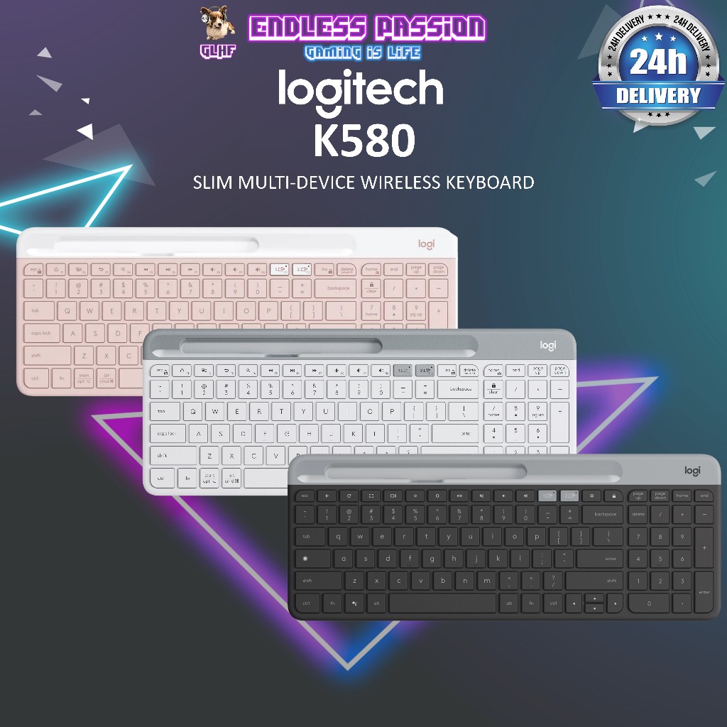 Logitech K580 Slim Multi-Device Wireless Keyboard | Shopee Singapore