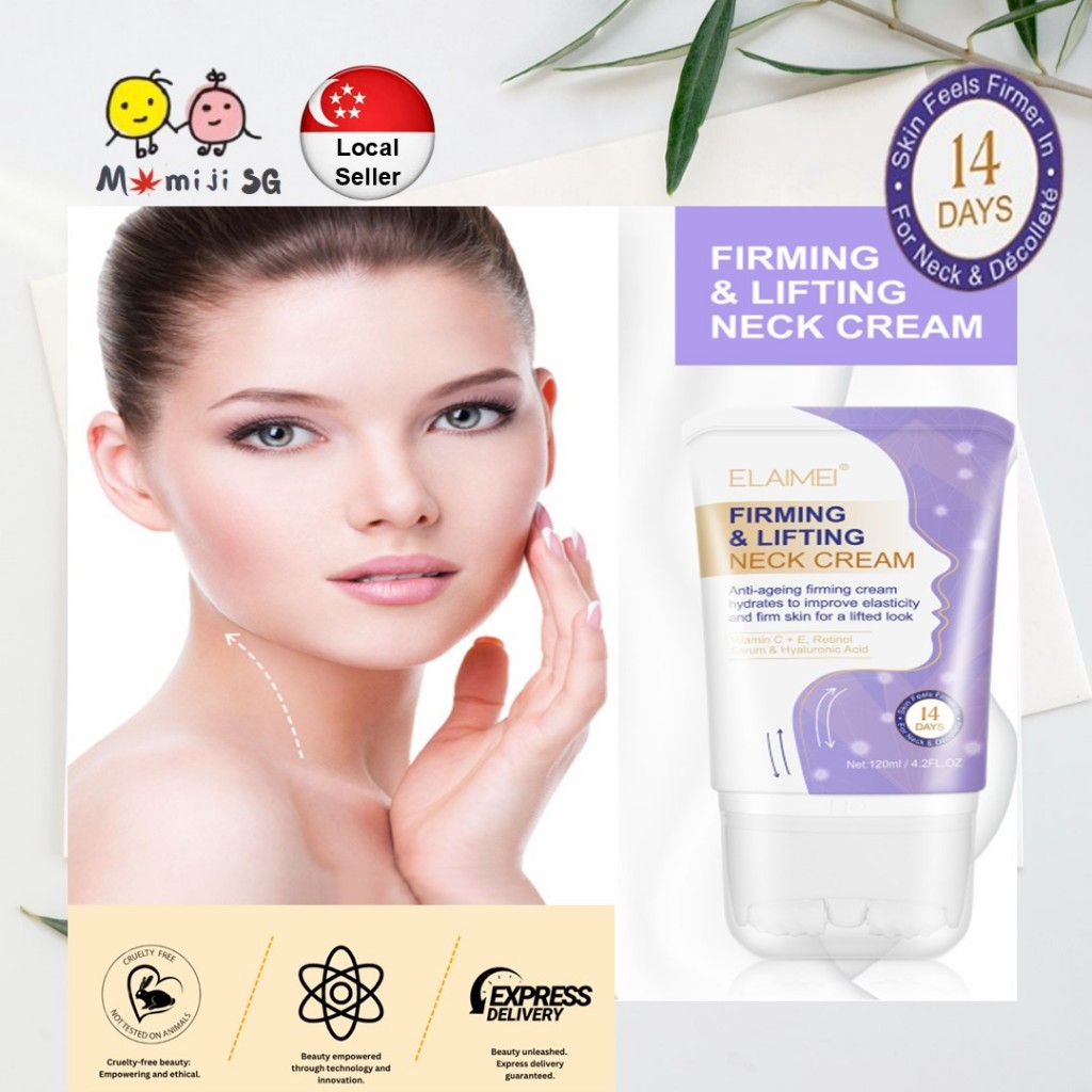 ELAIMEI Firming & Lifting Neck Cream with Vitamin C + E, Retinol Serum ...