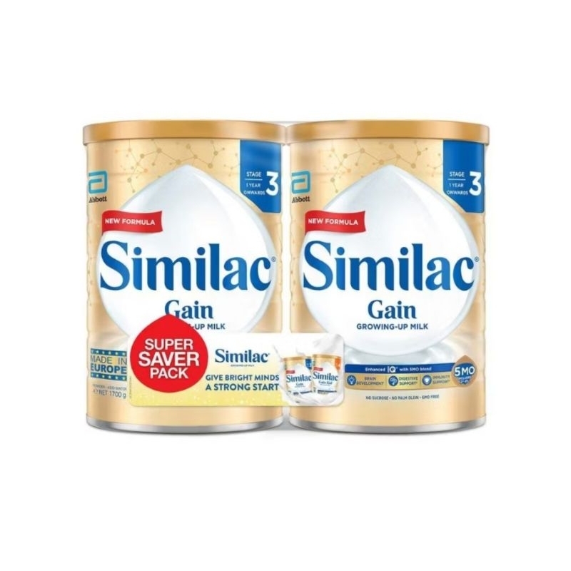 (Bundle of 2 tins) Similac Gain Stage 3 1.7kg (Singapore Source ...