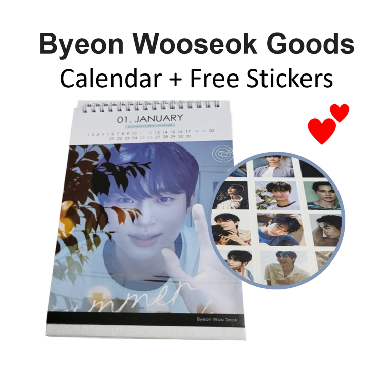 Byeon Wooseok Goods 2025 & 2026 Tabletop Calendar Calendar Actor, idol goods | Shopee Singapore