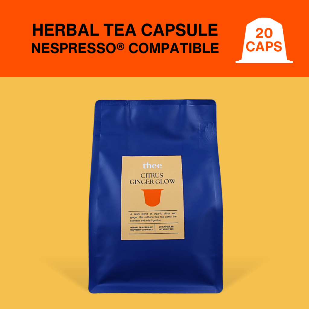 Thee® Citrus Ginger Glow Nespresso® Compatible Tea Capsule (20 capsules ...