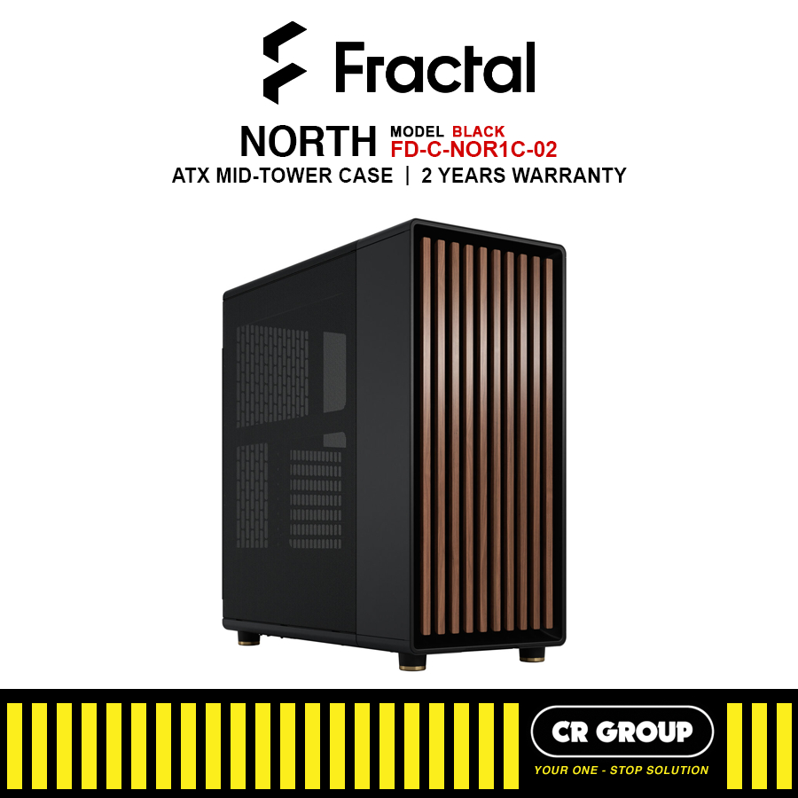 Fractal Design North TG ATX Mid Tower PC Case - Charcoal Black Dark ...